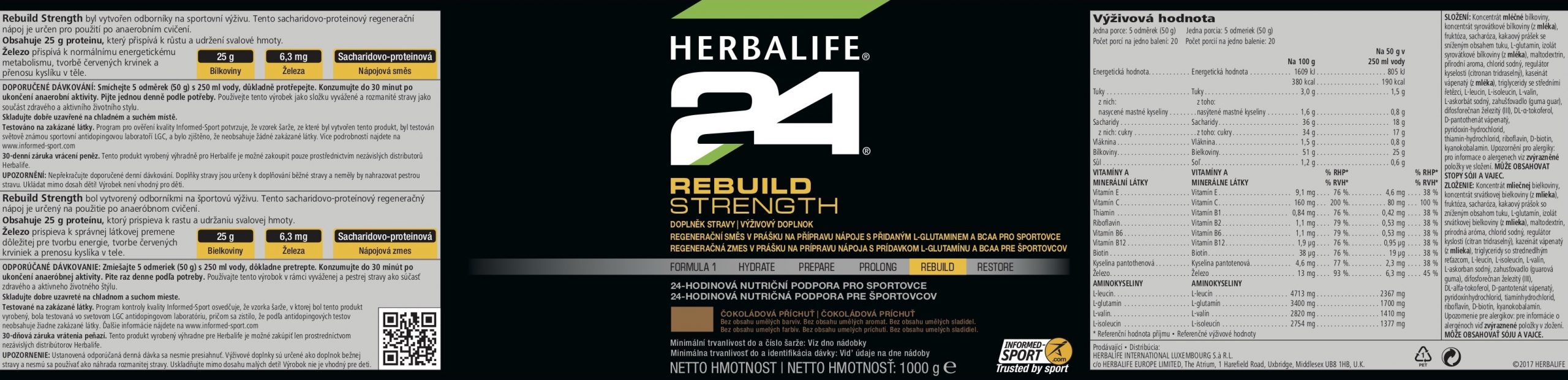 Herbalife H24 Rebuild Strength 1000 g - herbastore.sk